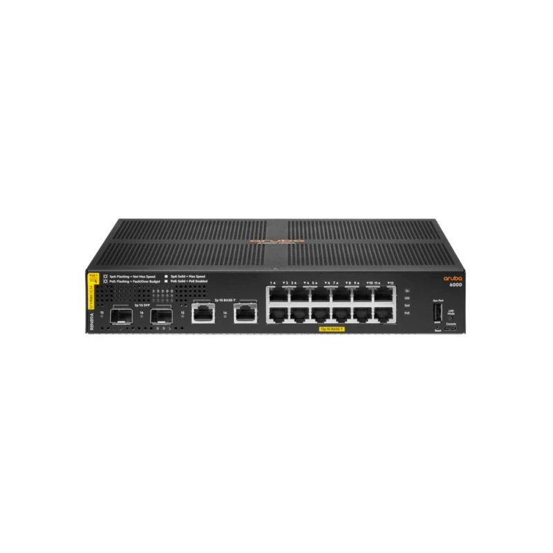 Switch PoE HPE Aruba 6000 12G Class 4 139W avec 2 SFP (R8N89A)