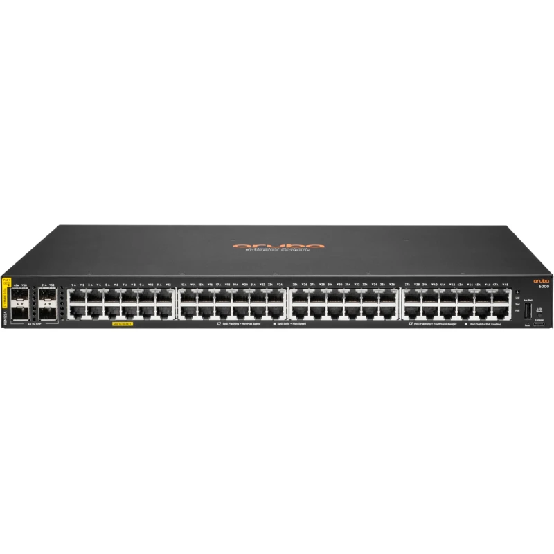Switch réseau Aruba 6000 48 ports Gigabit CL4 avec 4 ports SFP (R8N85A)